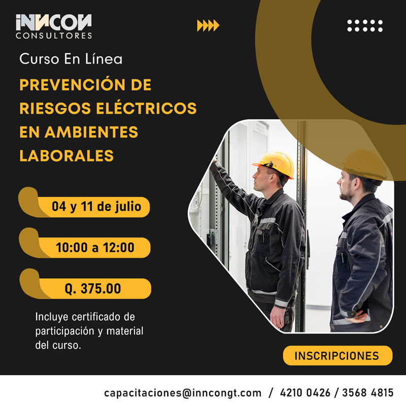 Curso en Línea - Prevención de Riesgos Eléctricos en Ambientes de Trabajo